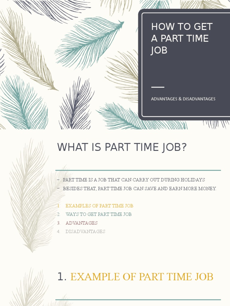 How To Get A Part Time Job | PDF