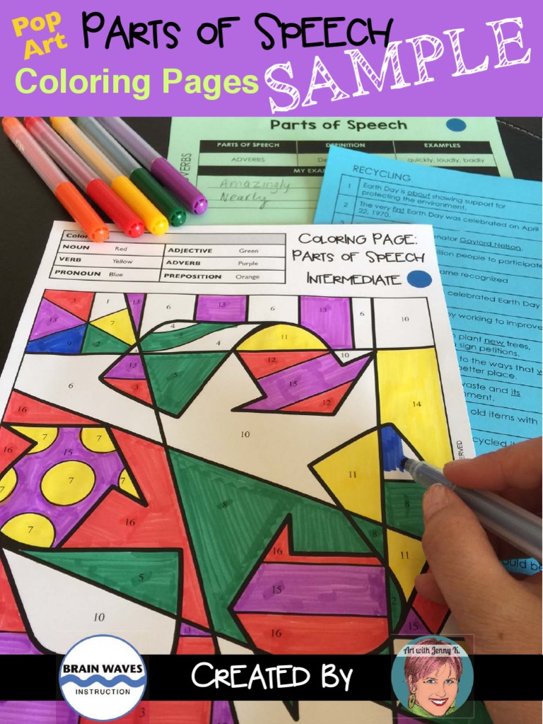 Coloring Pages: Sample | PDF | Part Of Speech | Adverb