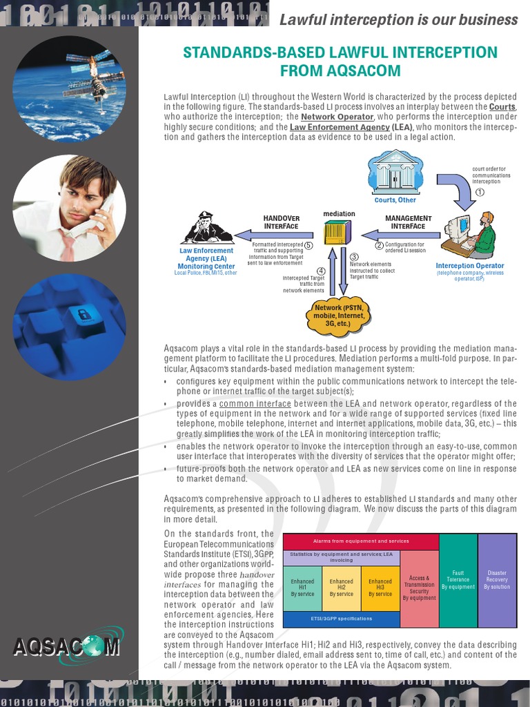 Standards-Based Lawful Interception From Aqsacom: Courts, Other | PDF ...