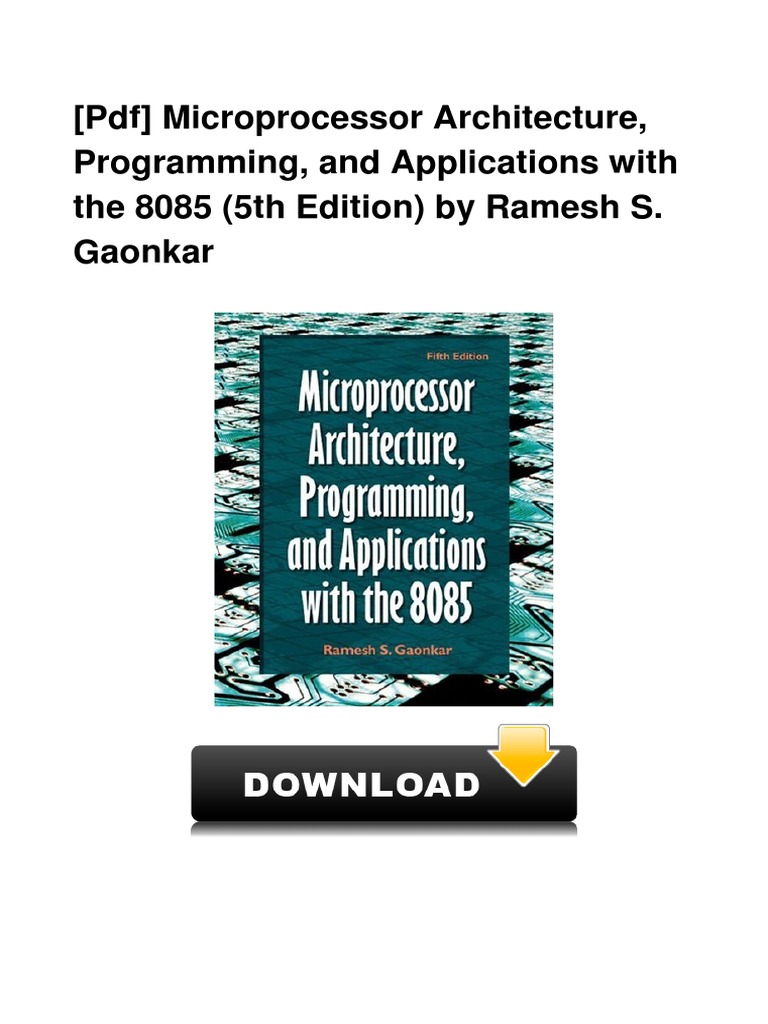 8085 Microprocessor by Ramesh Gaonkar PDF | PDF | Computing And ...