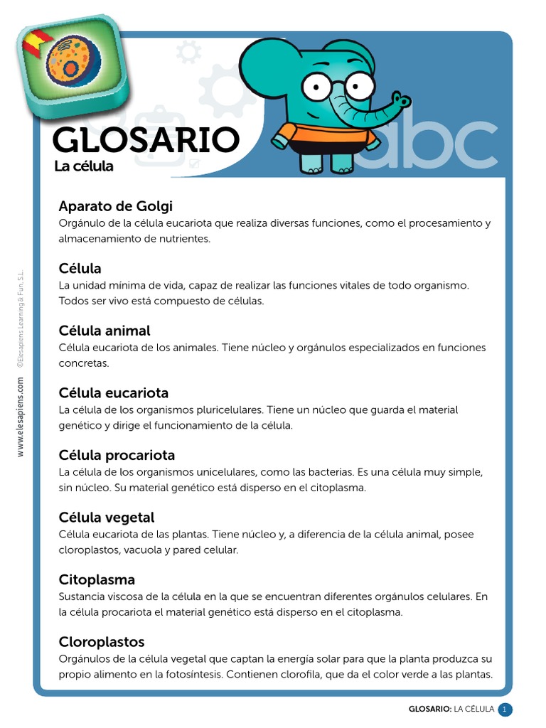 Glosario de La Célula | PDF | Biología Celular) | Organismos