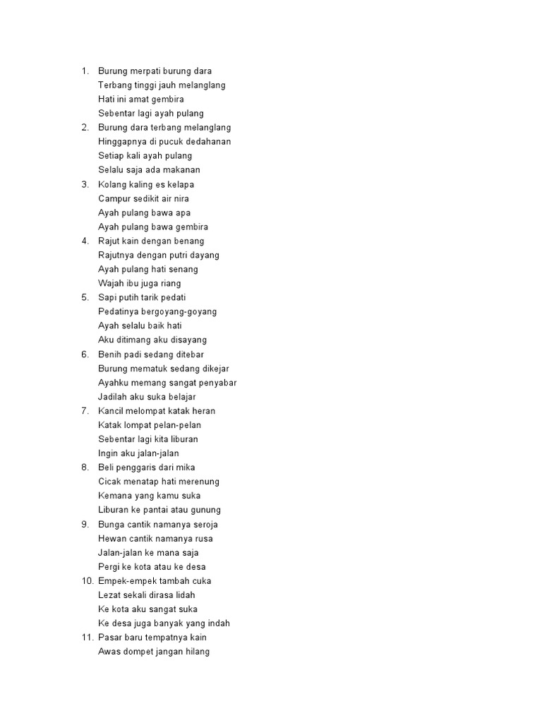 50 Contoh Pantun Lucu dan Pendidikan | PDF | Griya & Taman
