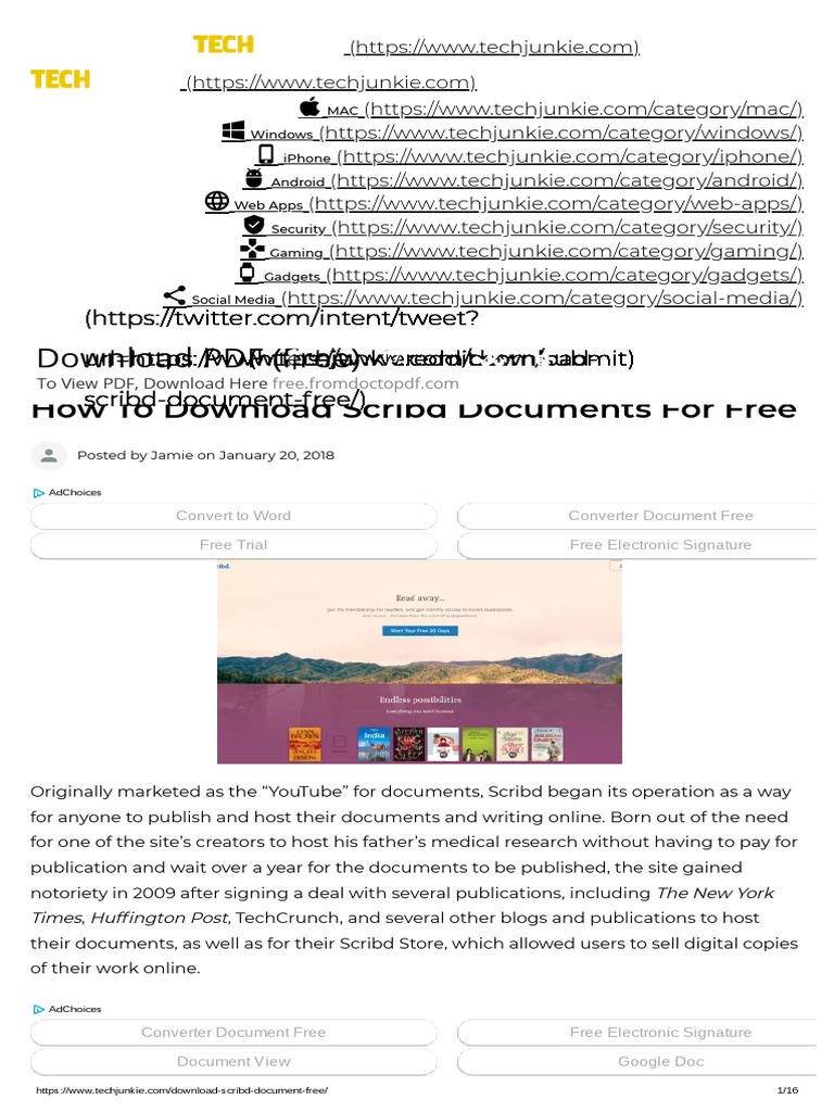 How To Download Scribd Documents For Free | PDF | Scribd | World Wide Web