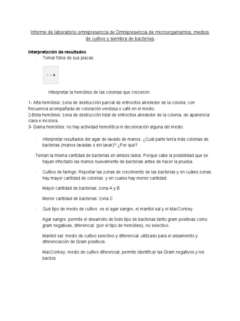 Informe de Micro | PDF