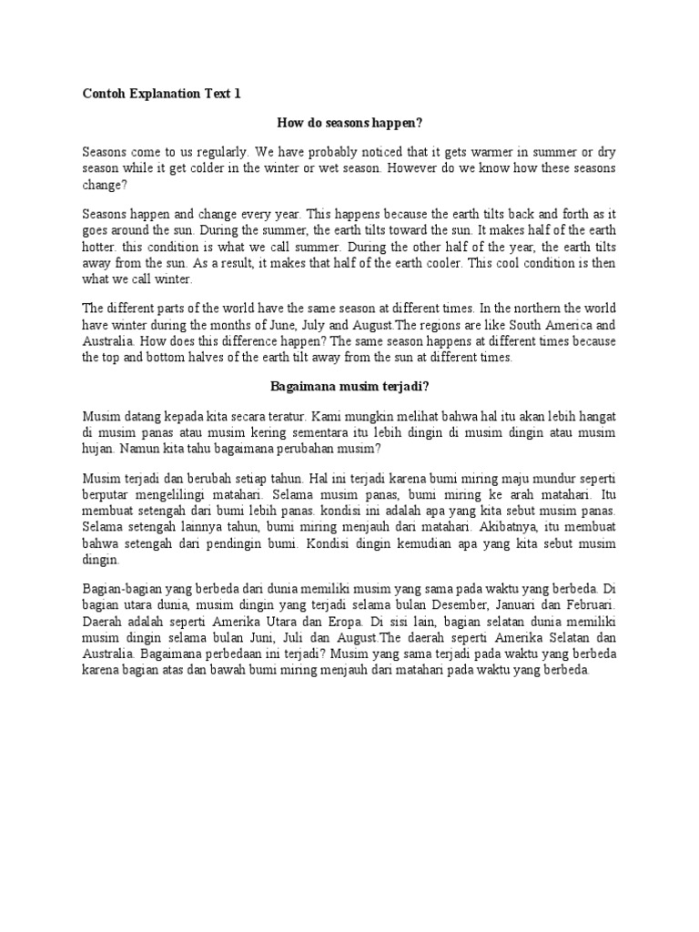 Contoh Explanation Text 1 | PDF
