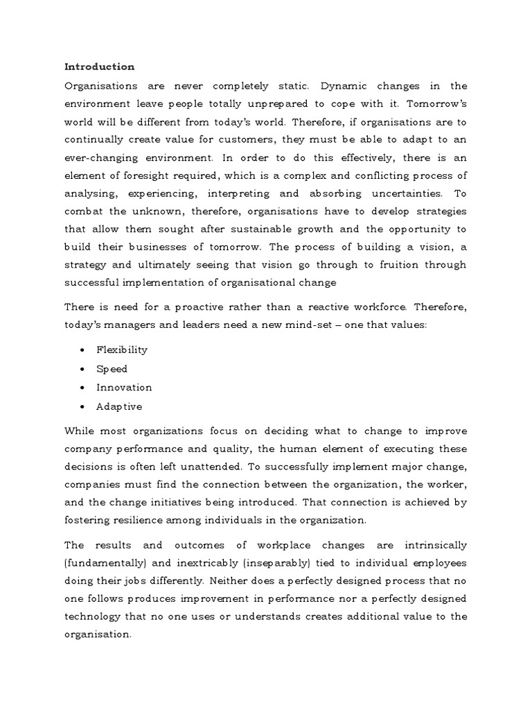 Change Management Notes | Download Free PDF | Change Management ...