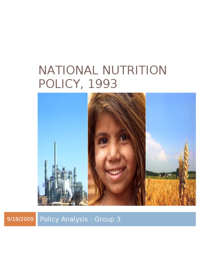 National Nutrition Policy 1993 Overview | PDF | Malnutrition | Nutrition