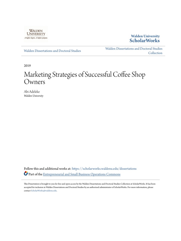 Marketing Strategies of Successful Coffee Shop Owners PDF | PDF ...