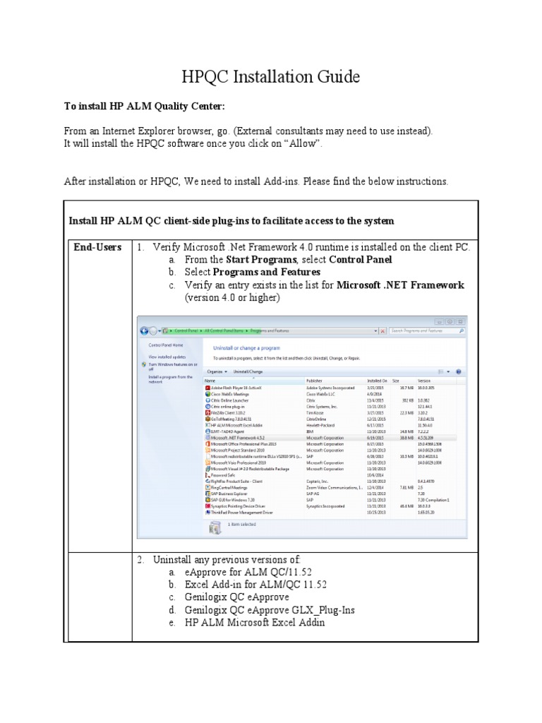 HPQC Installation Guide: To Install HP ALM Quality Center | PDF