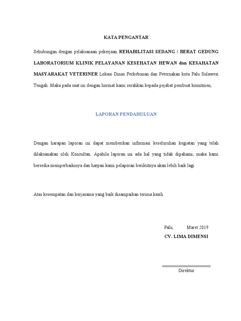 KP Perencanaan Rehab Lab Keswaan Dan Kesmavet | PDF