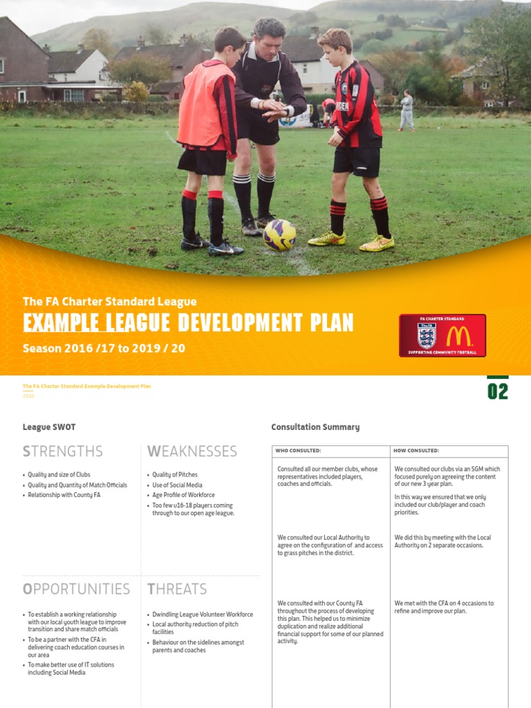 Example Charter Standard League Development Plan | PDF | Swot Analysis ...