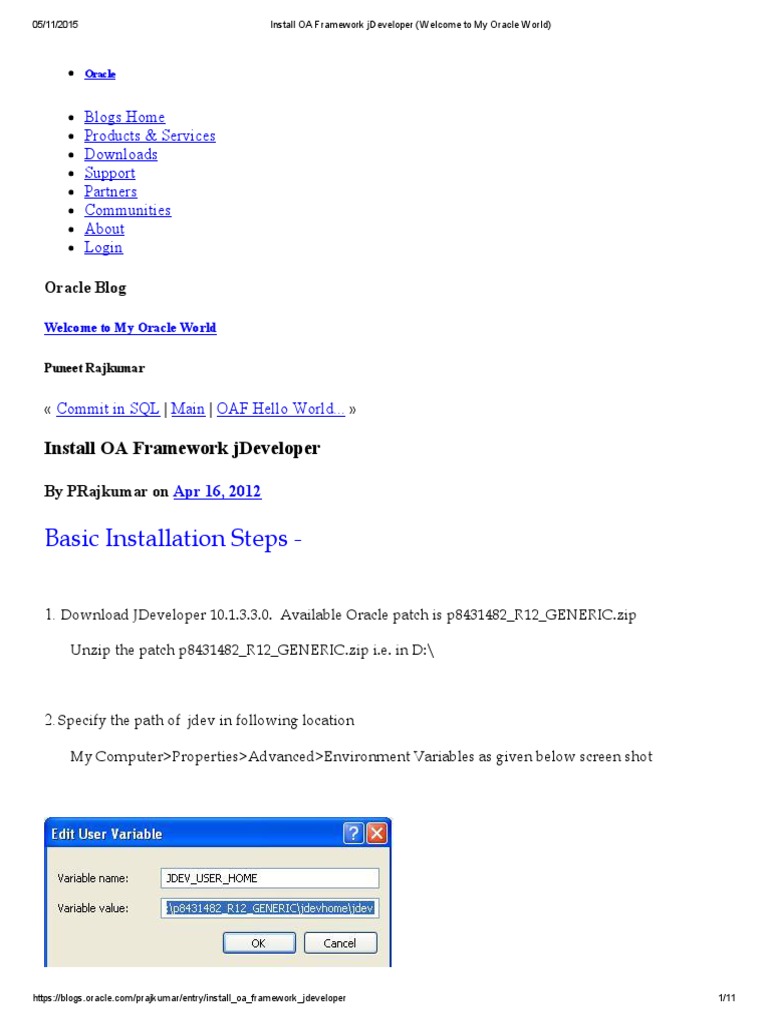 Basic Installation Steps : Blogs Home Products & Services Downloads Support Partners Communities ...