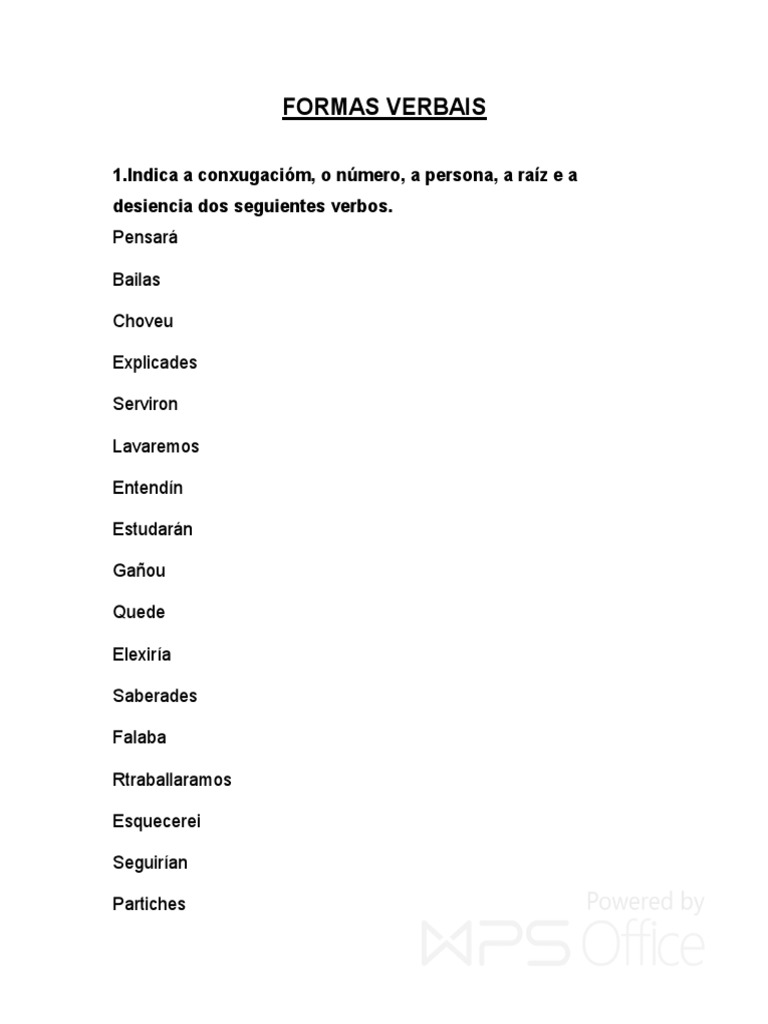 Formas Verbais PDF | PDF