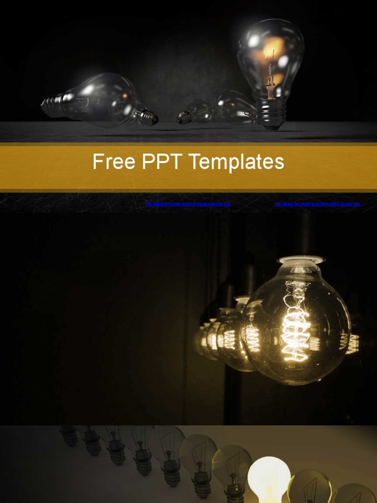 Glowing Light Bulb PowerPoint Templates | PDF | Microsoft Power Point ...