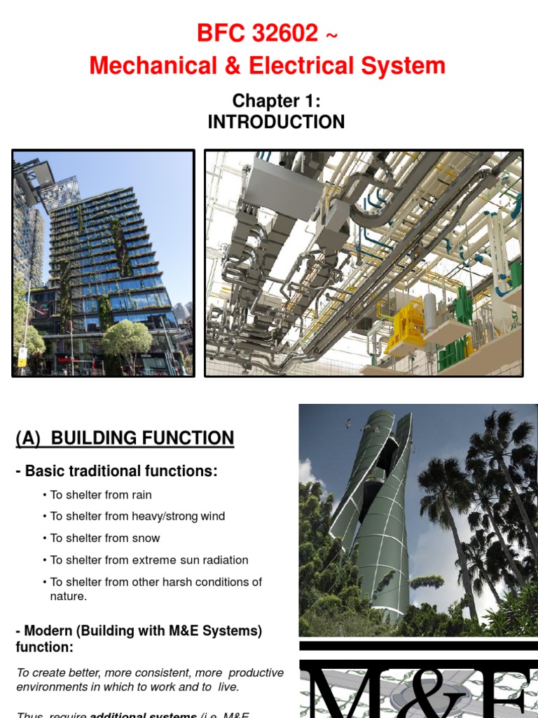 CH 1 Mechanical and Electrical System | PDF | Building Automation ...