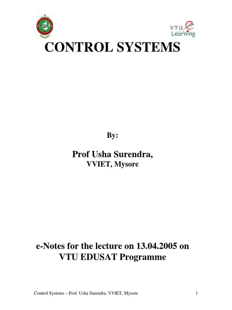 Time Response Analysis of Control Systems: An Introduction to Standard ...