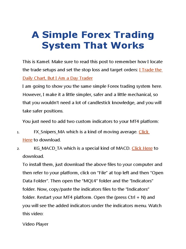 A Simple Forex Trading System That Works: I Trade The Daily Chart, But ...