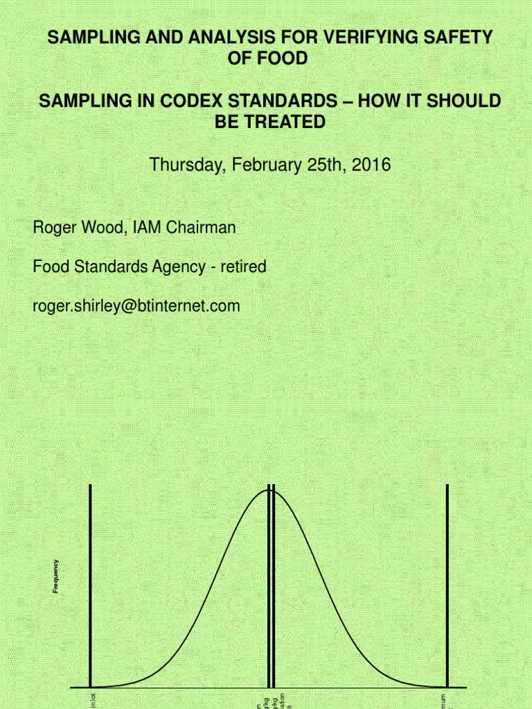 Food Safety Sampling and Analysis Guide | PDF | Standard Deviation ...