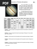 Planetary Atmosphere Comparison Chart | PDF