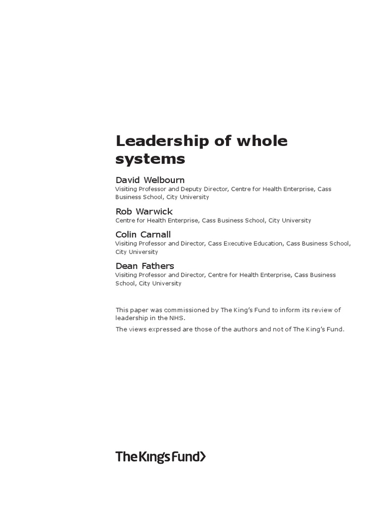 Leadership Systems Mini Book | PDF | Leadership | Computer Network