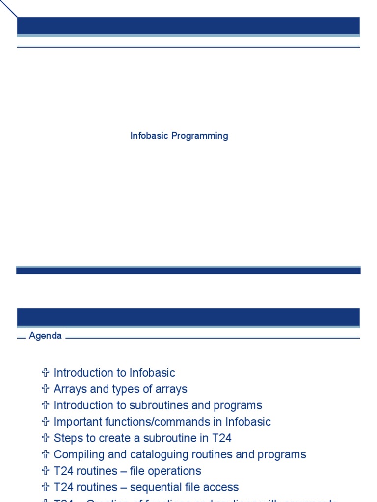 Infobasic Programming | PDF | Array Data Structure | Subroutine
