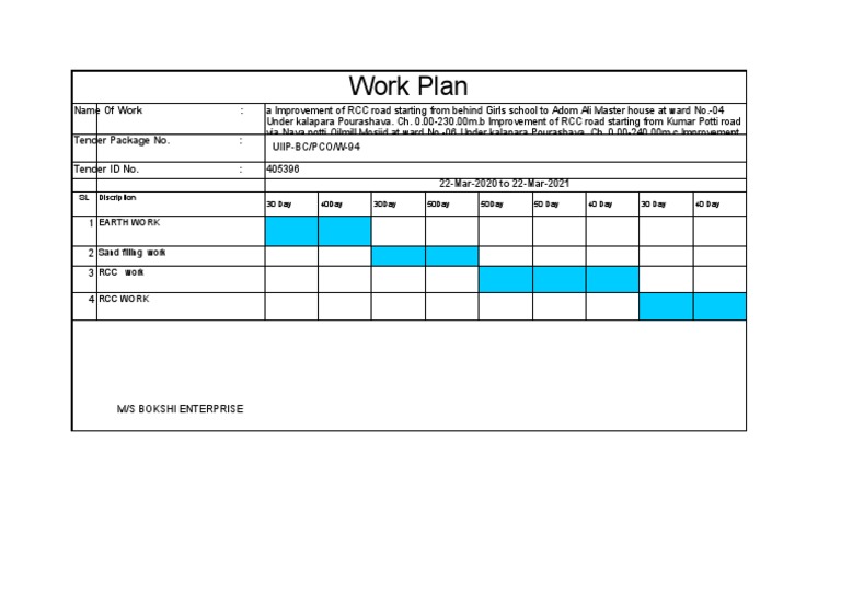 Work Plan 405396 | PDF
