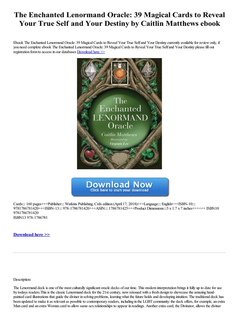 The Enchanted Lenormand Oracle 39 Magical Cards To Reveal Your True ...