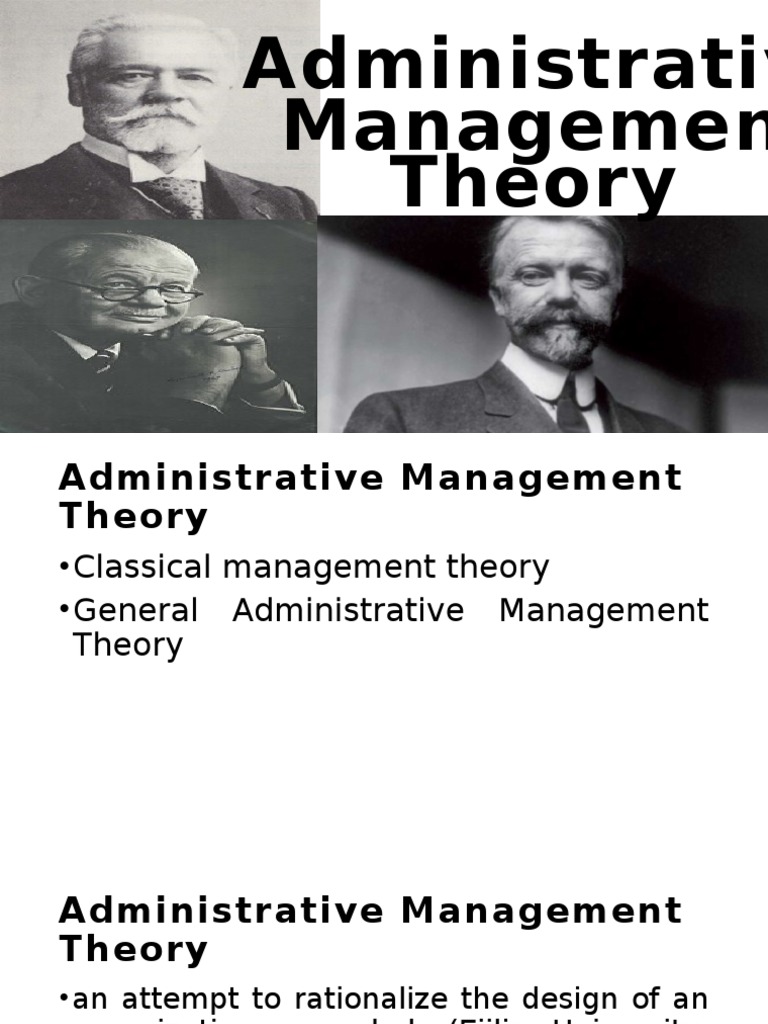 Administrative Management Theory | PDF | Employment | Economies
