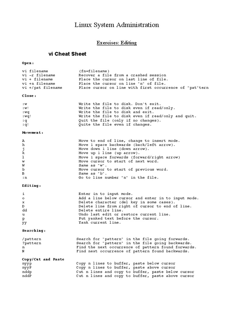 Module-5-VIM Cheat Sheet | Download Free PDF | System Software | Computing
