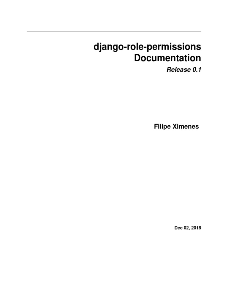 Django Role Permissions Stable Pdf Pdf Physician Function