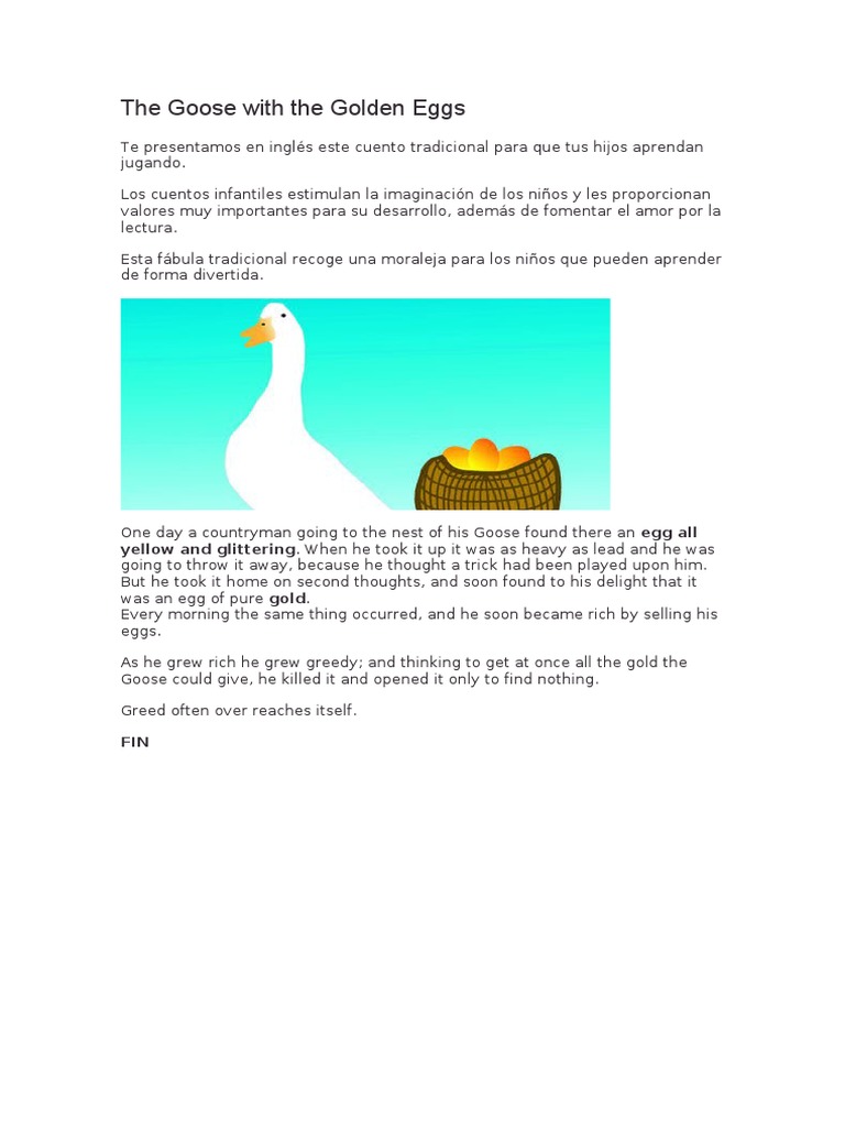 The Goose With The Golden Eggs | PDF