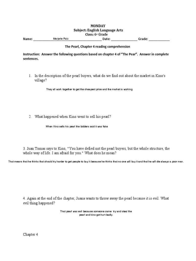 Chapter 4 Analysis of The Pearl | PDF | Business