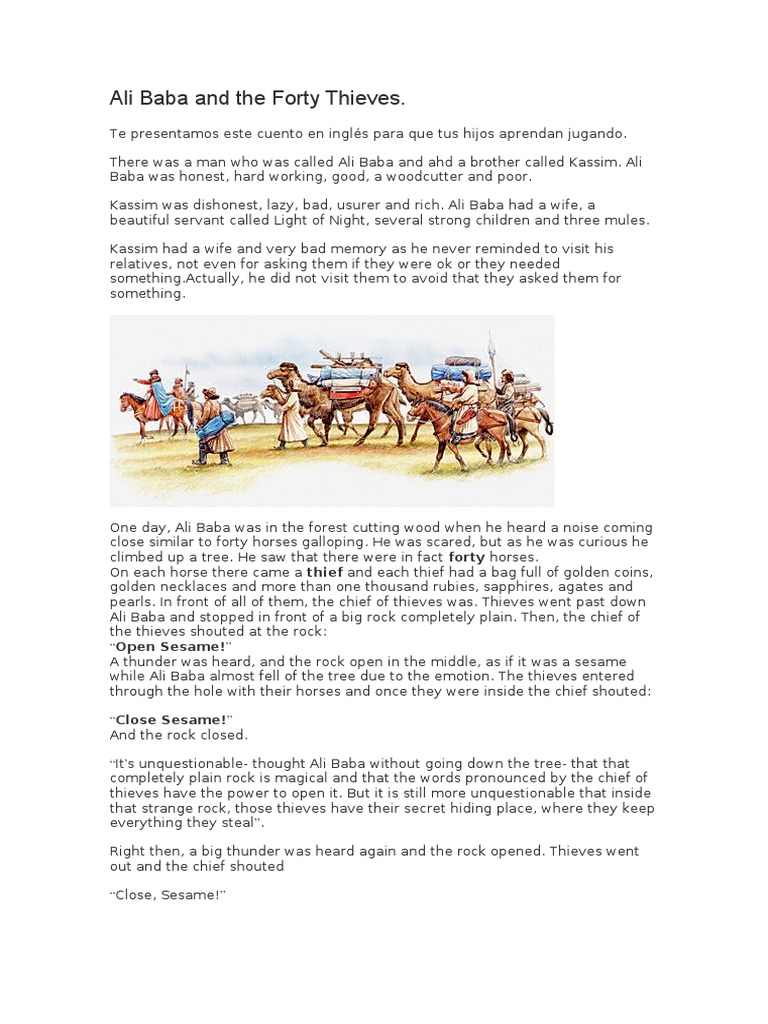 Ali Baba and The Forty Thieves | PDF