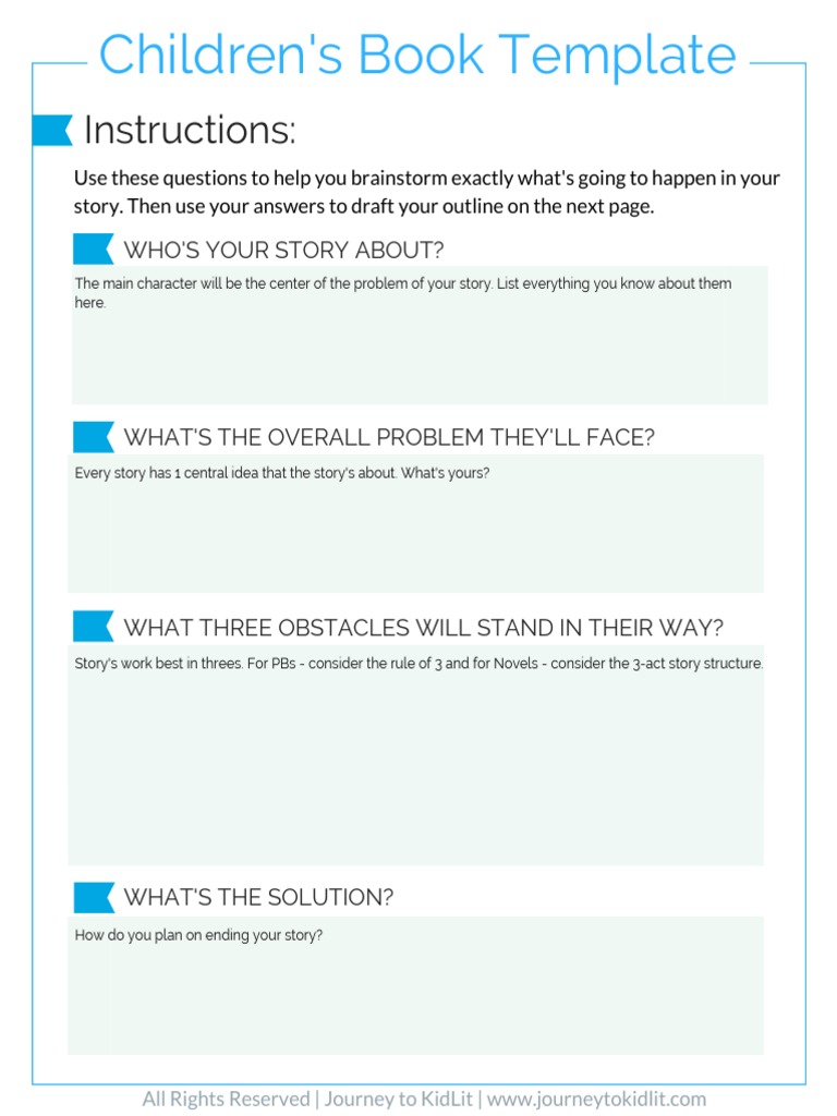 Children's Book Writing Template | PDF