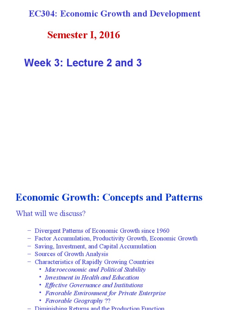 Week 4 Lecture 2 and 3 | PDF | Economic Growth | Gross Domestic Product