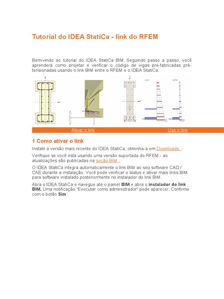Tutorial Do IDEA StatiCa | PDF | BIM | Computação e Tecnologia da ...