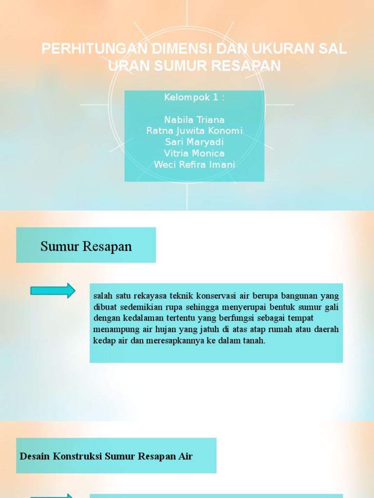 Perhitungan Dimensi Dan Ukuran Saluran Sumur Resapan | PDF