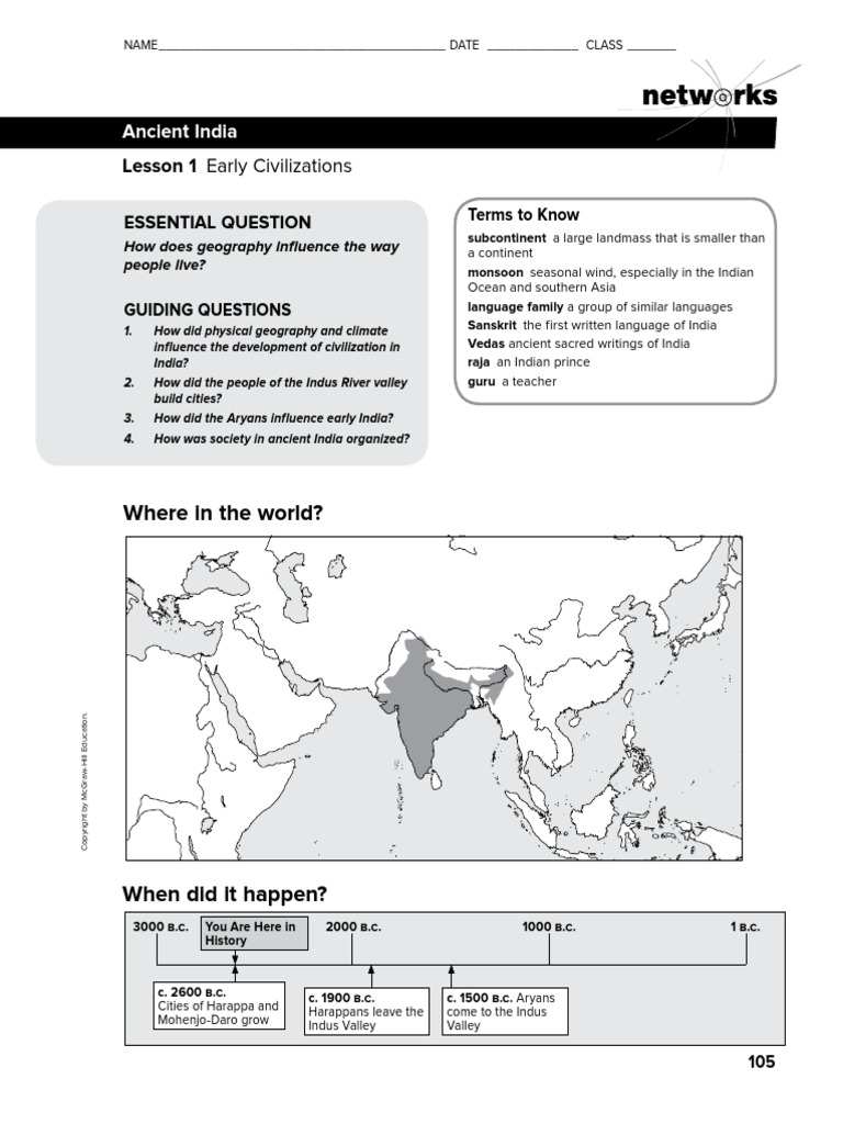 Lessons 1-3 Questions Ancient India | PDF | Gautama Buddha | Ashoka
