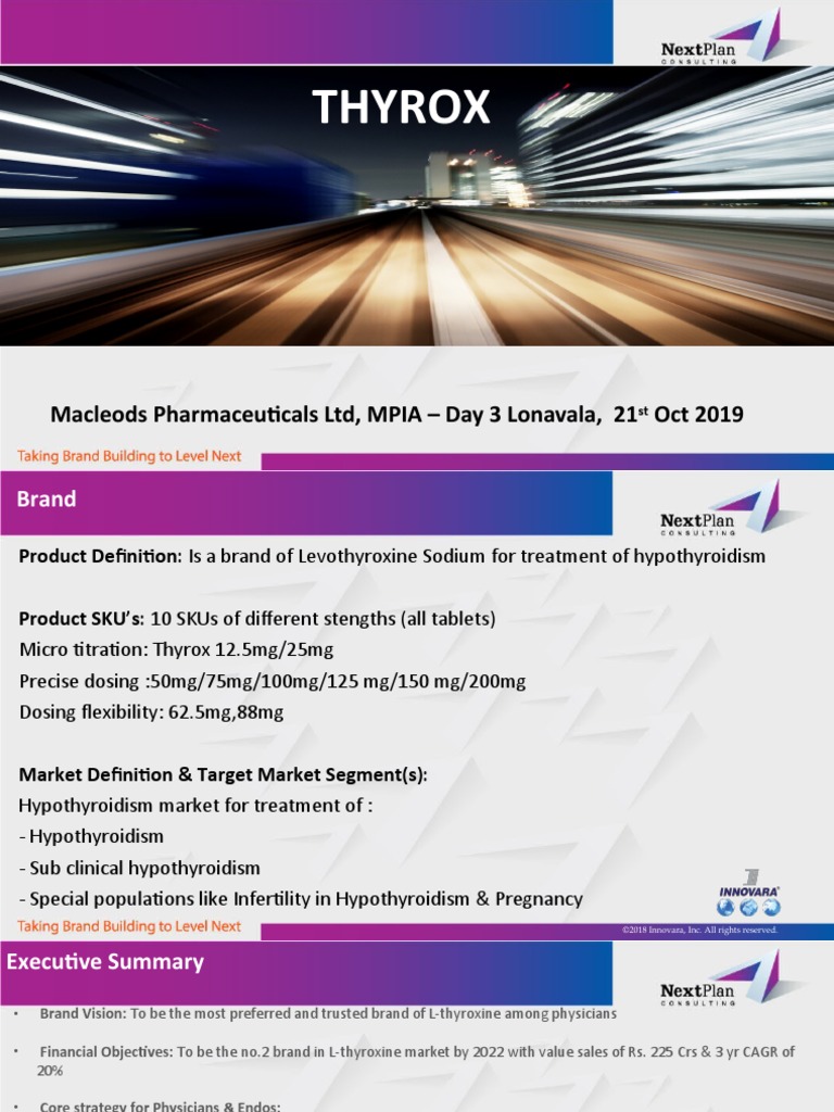 Thyrox Brand Plan-Final | PDF | Brand Management | Brand