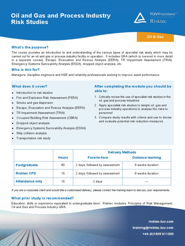Oil and Gas Risk Assessment Overview | PDF | Risk Assessment | Risk