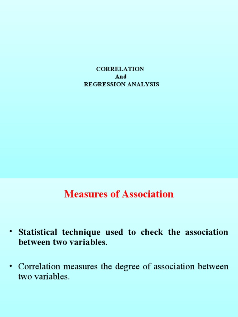 Correlation & Regression | PDF | Linear Regression | Regression Analysis