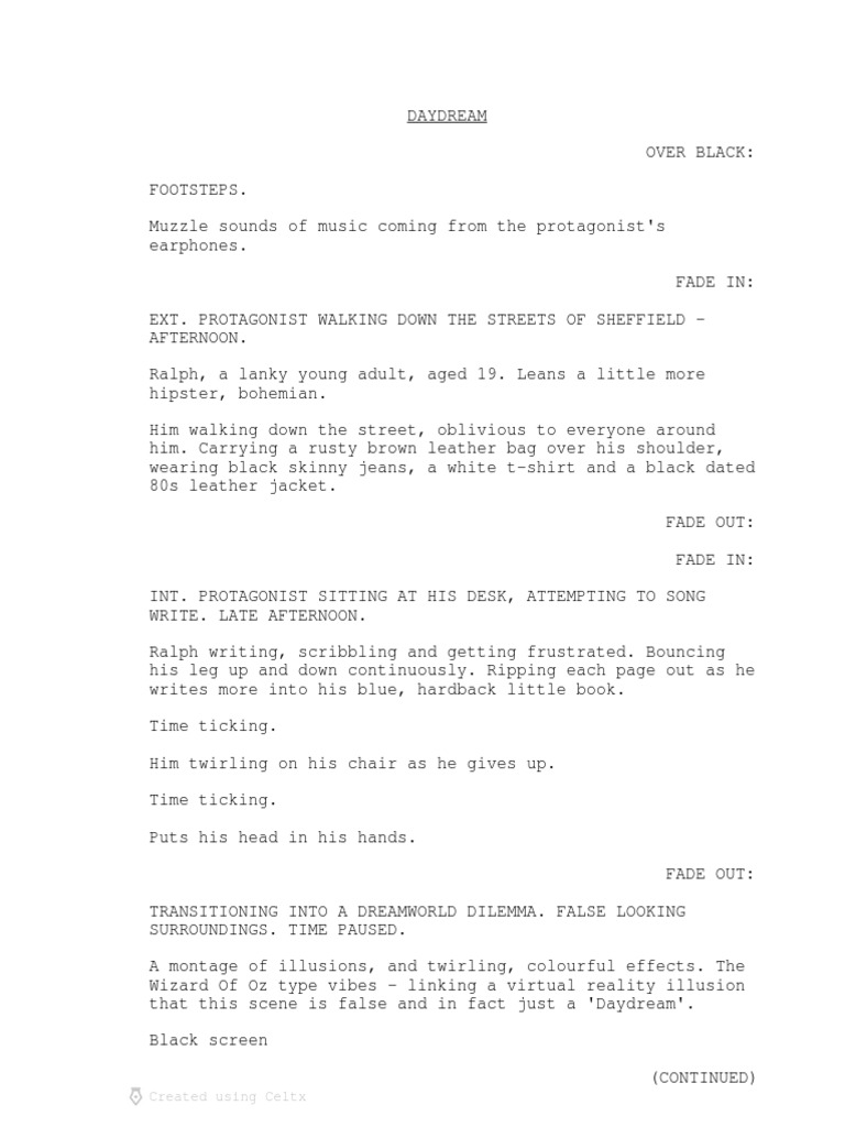 Daydream Script | PDF