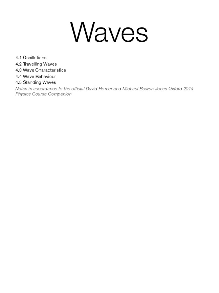 Physics Waves Study Guide | PDF | Waves | Electromagnetic Radiation