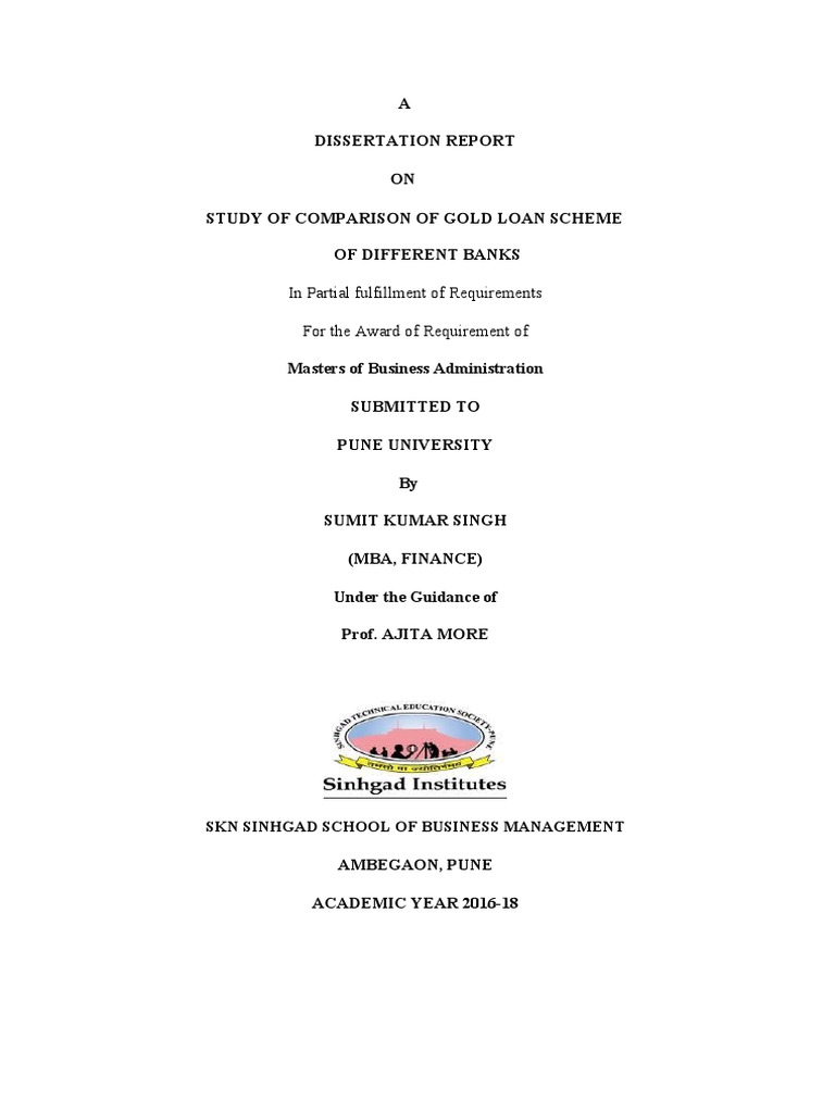 In Partial Fulfillment of Requirements For The Award of Requirement of ...