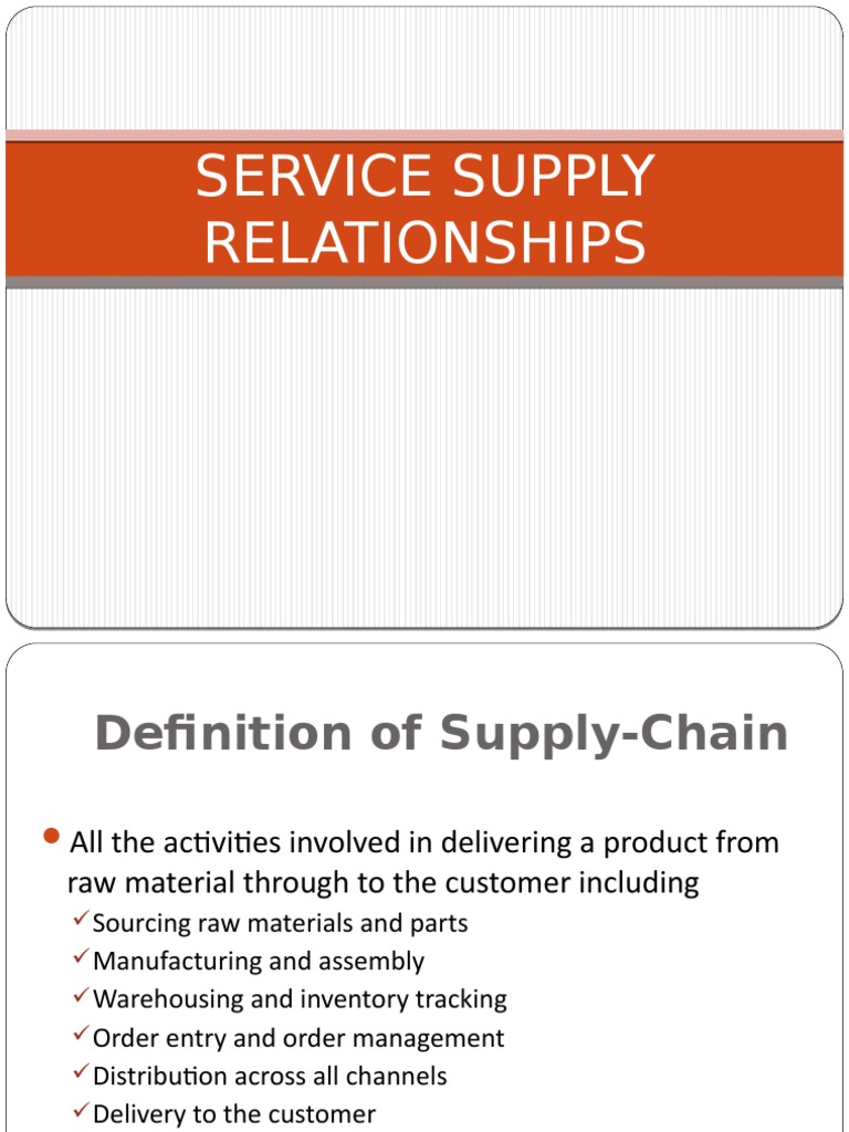 Service Supply Relationships | PDF | Outsourcing | Business