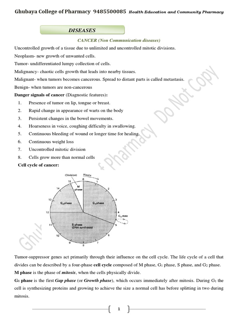 HECP CANCER & Typhoid | PDF | Cell Cycle | Cancer