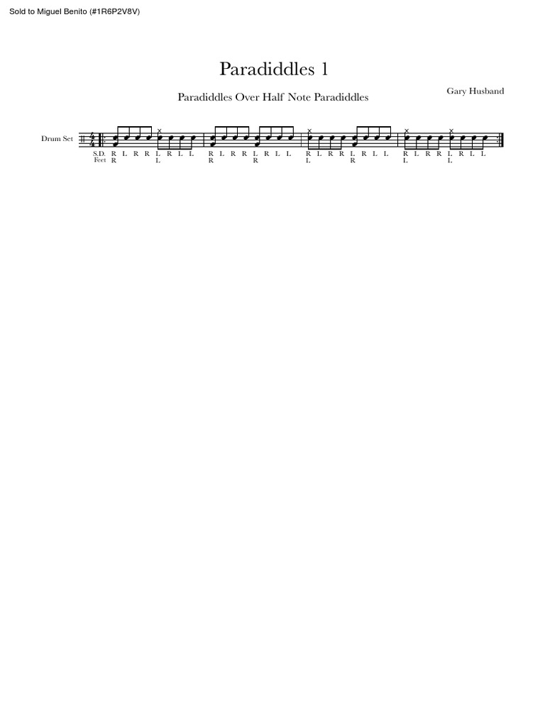 Paradiddles 1 PDF | PDF
