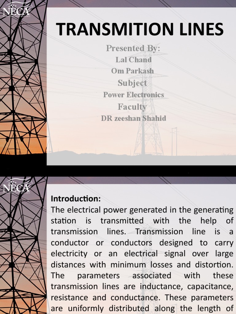 Transmition Lines: Presented by | PDF | Electric Power Transmission ...