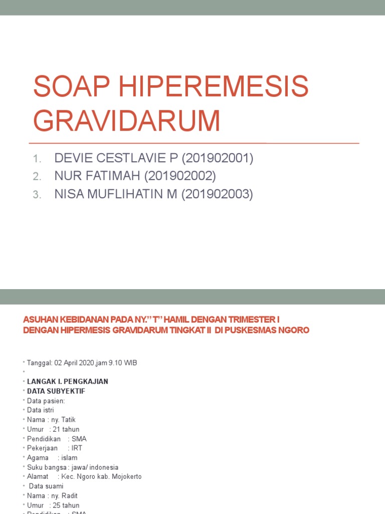 Soap Hiperemesis Gravidarum | PDF
