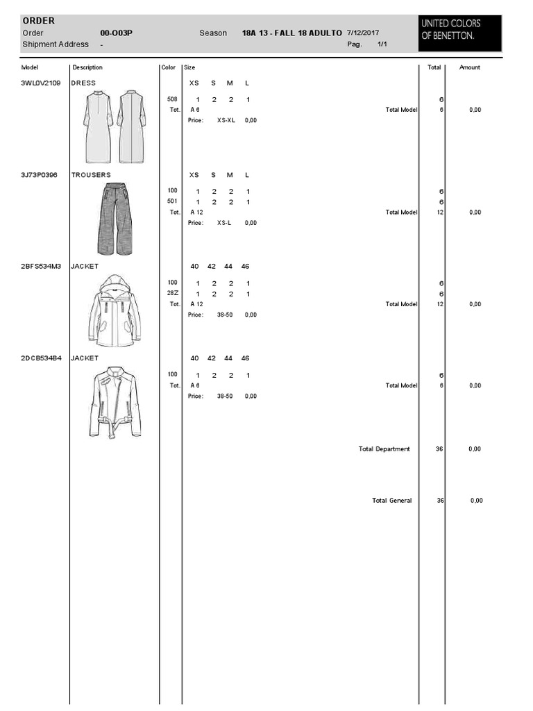 Waltermart Department Store Uniform Order | PDF | Human Body | Dress Codes